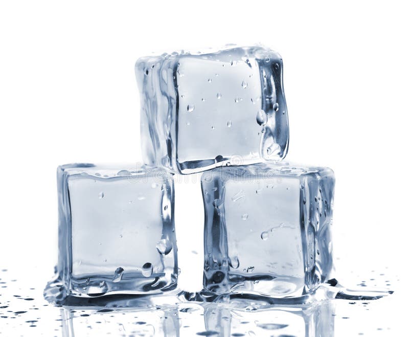 Three ice cubes stock image. Image of purity, frost, close - 16344889