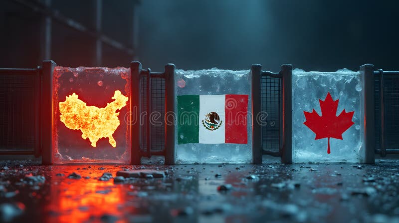 Frozen Boundaries of Nations Stock Illustration - Illustration of white ...