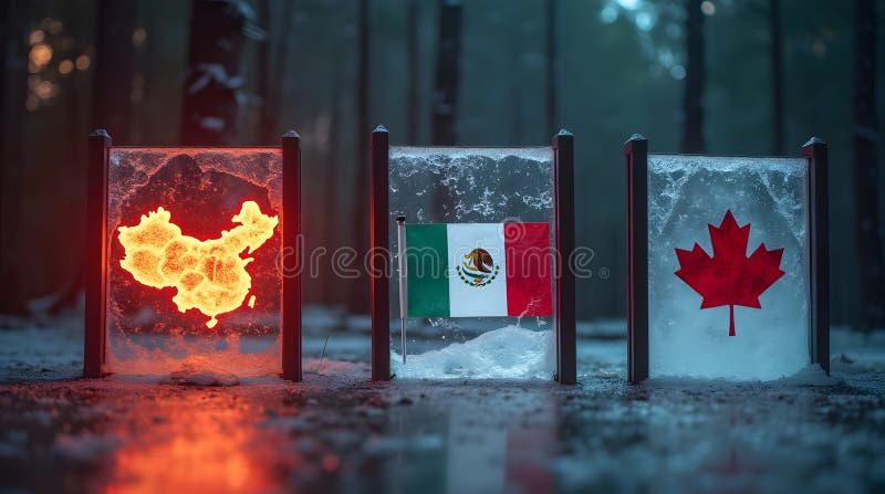 Frozen Boundaries of Nations Stock Illustration - Illustration of ...