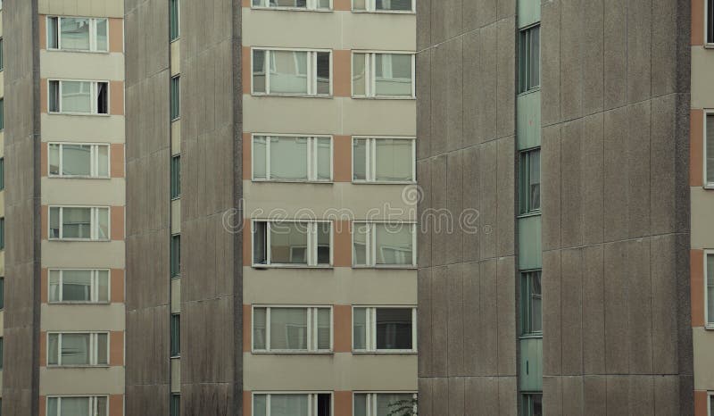 Three Identical Buildings Next To Each Other Stock Photo - Image of ...