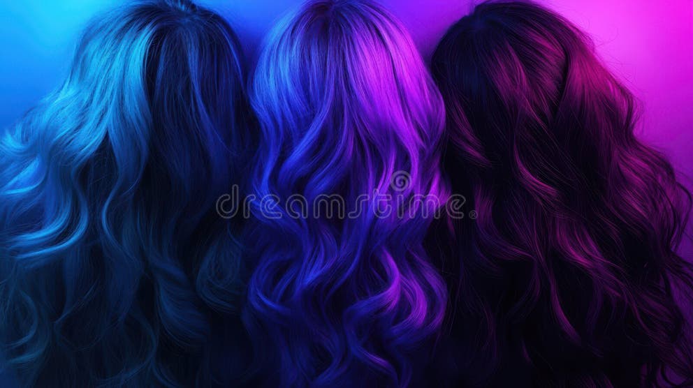 Three Illuminated Blue and Purple Locks in Sequence Stock Illustration ...