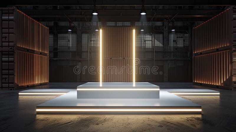 Minimalist Stage Design Featuring Geometric Shapes and Soft Tones ...