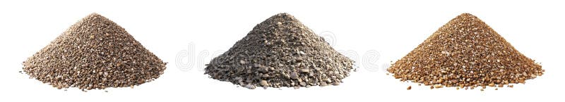 Three Images of the Same Granular Sand and Pebbles, Arranged ...