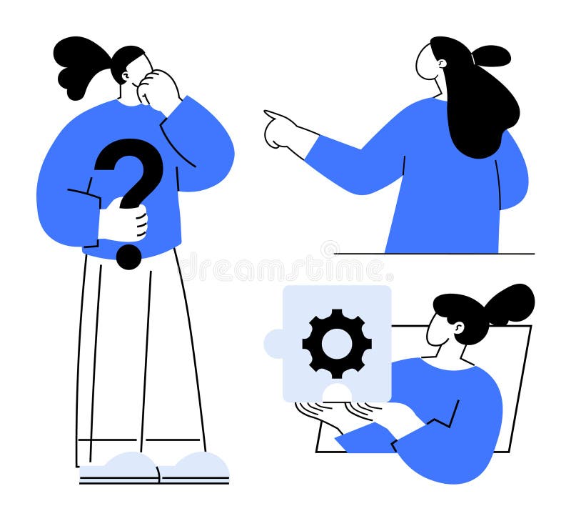 Characters Engaged in Solving Problems and Finding Solutions in a ...