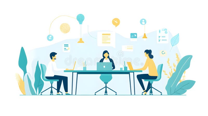 A Landing Page Image Presentation Stock Illustration - Illustration of ...