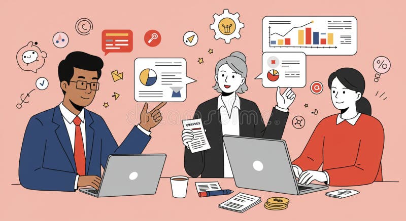 Three Individuals, Two Women and One Man, are Engaged in a ...