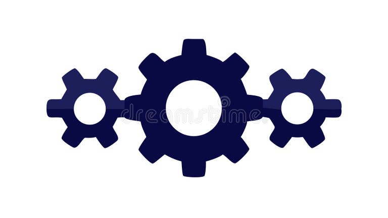 Three Industrial Gear Cogs Mechanism, Vector Design Generative AI Stock ...