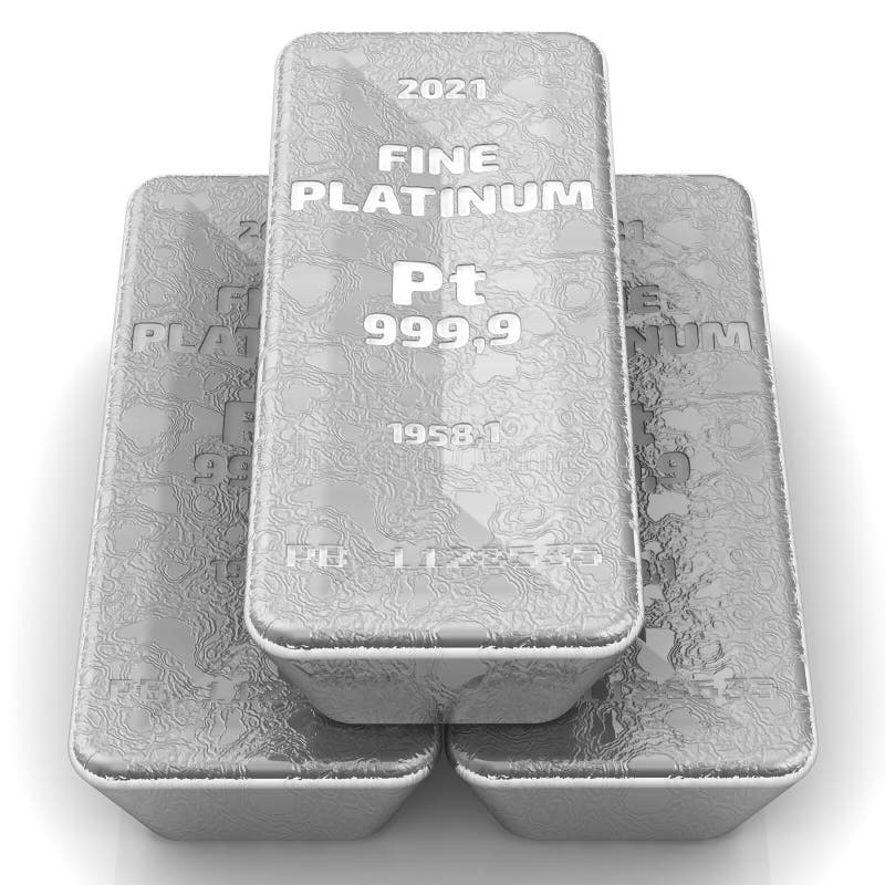 The Highest Standard Platinum Ingots Stock Illustration - Illustration ...