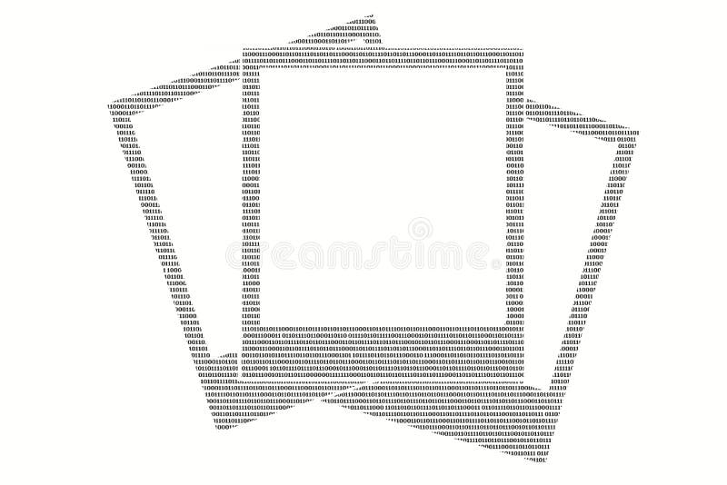 Binary Code Background, with Computer Circuit in Border Stock ...