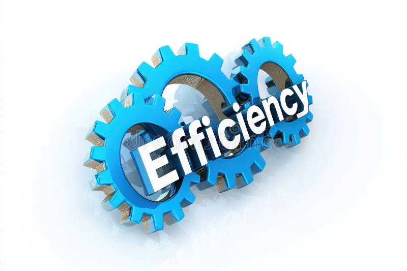 Three Blue Gears Symbolizing Efficiency in Industrial Processes and ...