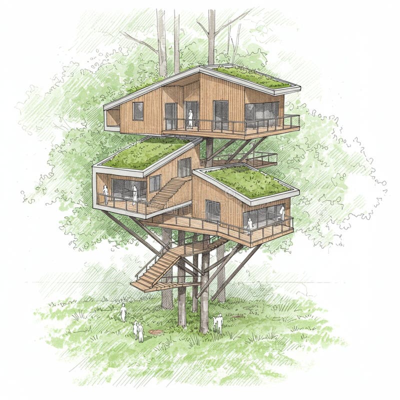 Covered Wooden Structures Stock Illustrations – 316 Covered Wooden ...