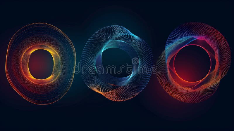 Dynamic Abstract Waveforms Displaying Vibrant Colors and Fluid Motion ...