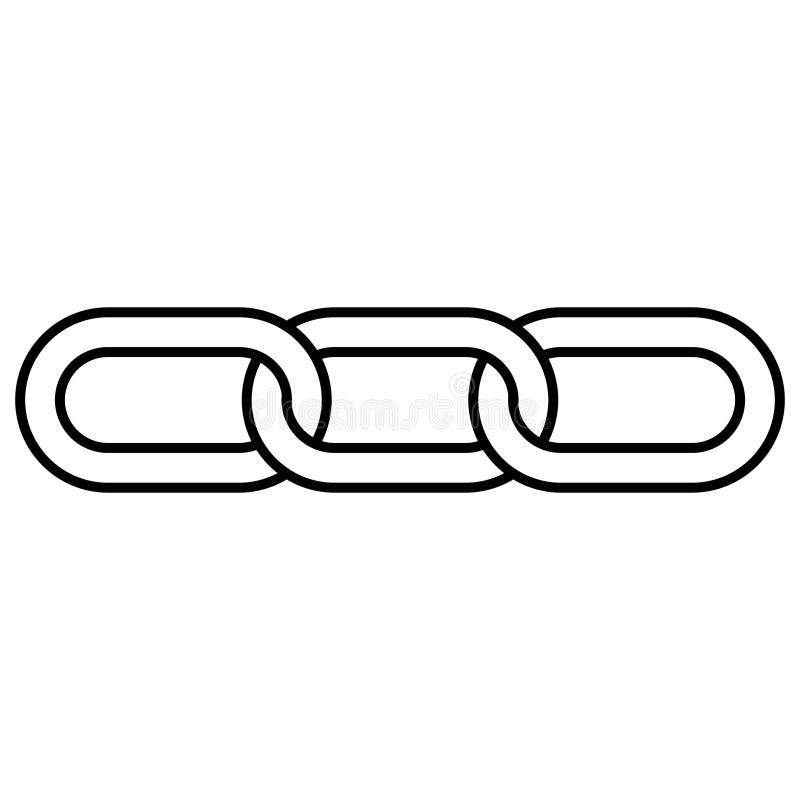 Three Interlocking Chain Links Connection Network Unity Bond Togetherness Symbol Stock