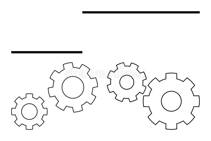 Three Interlocking Gears of Varying Sizes Underneath Two Horizontal ...