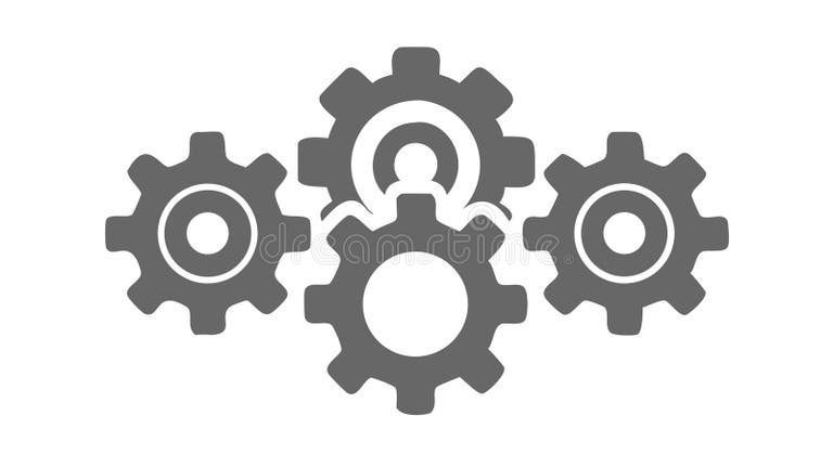 Three Interlocking Gears, Mechanism, Teamwork, Process Vector Design ...
