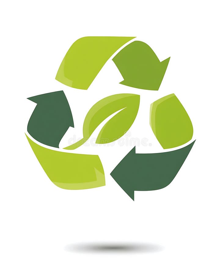 Three Interlocking Green Arrows in a Circular Formation Represent the ...