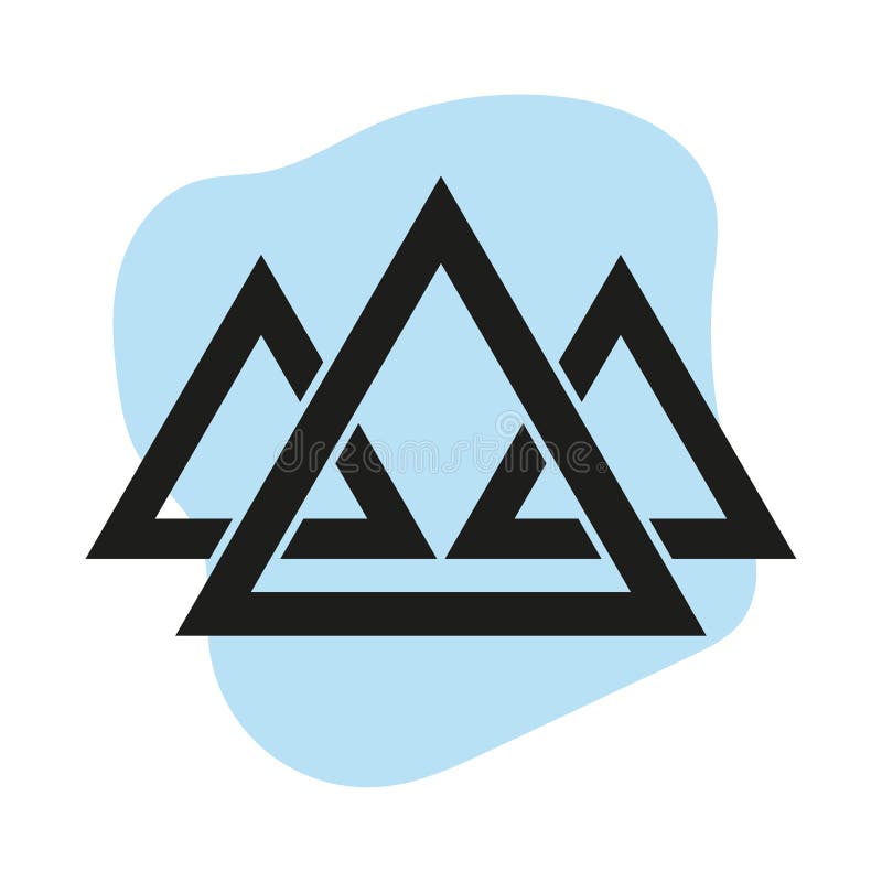 Three Intersecting Triangles Logo. Vector Illustration. EPS 10 Stock ...