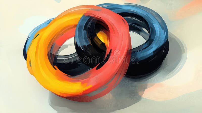 Three Intertwined Hearts. Symbol of Love Stock Vector - Illustration of ...