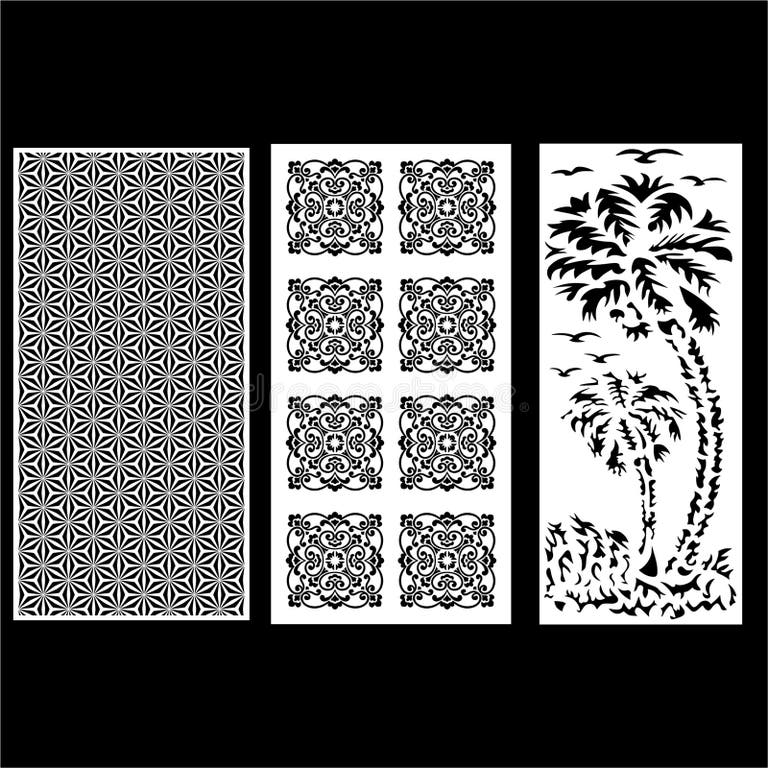 Jali Pattern Vector Cnc and Laser Design Decorative SVG AA12D Stock ...