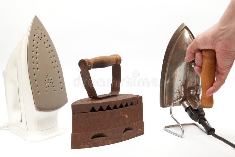Three irons warios stock image. Image of housework, vintage - 13427733