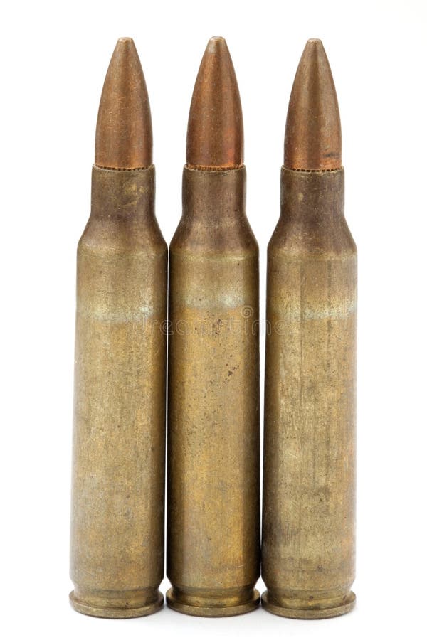 Three Assault Rifle Bullets Stock Photo - Image of copper, hunt: 18180984