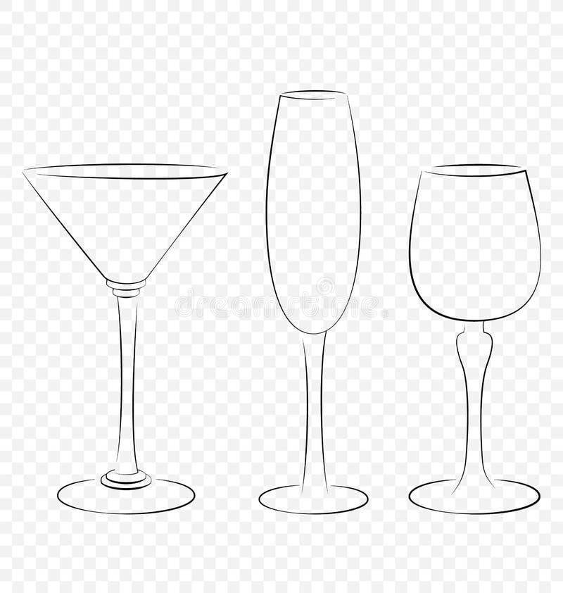 Outline 3d Glass Vector Icon. Isolated Black Simple Line Element ...