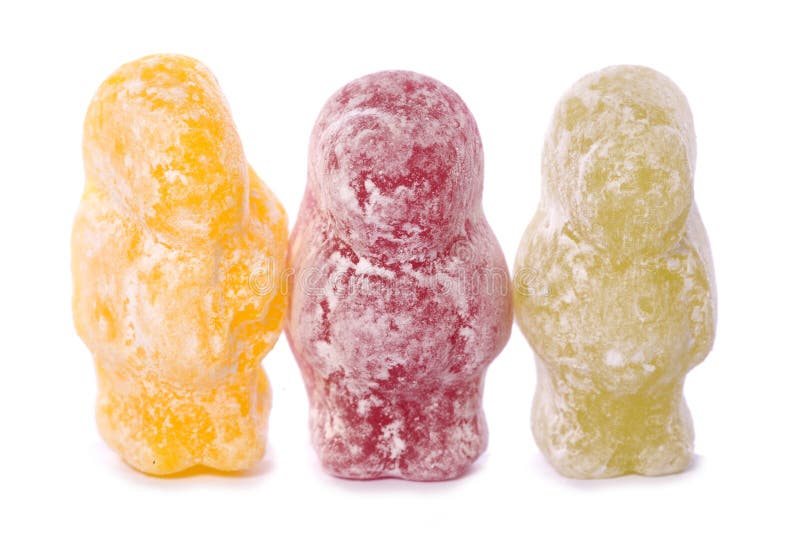 Three jelly babies cutout stock photo. Image of baby - 28863492