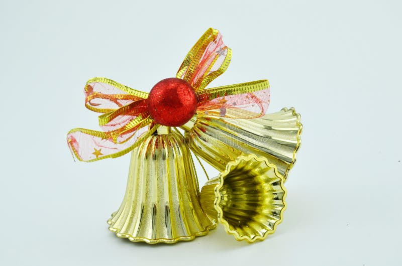 Three Jingle Bells in the White Background Stock Photo - Image of ...