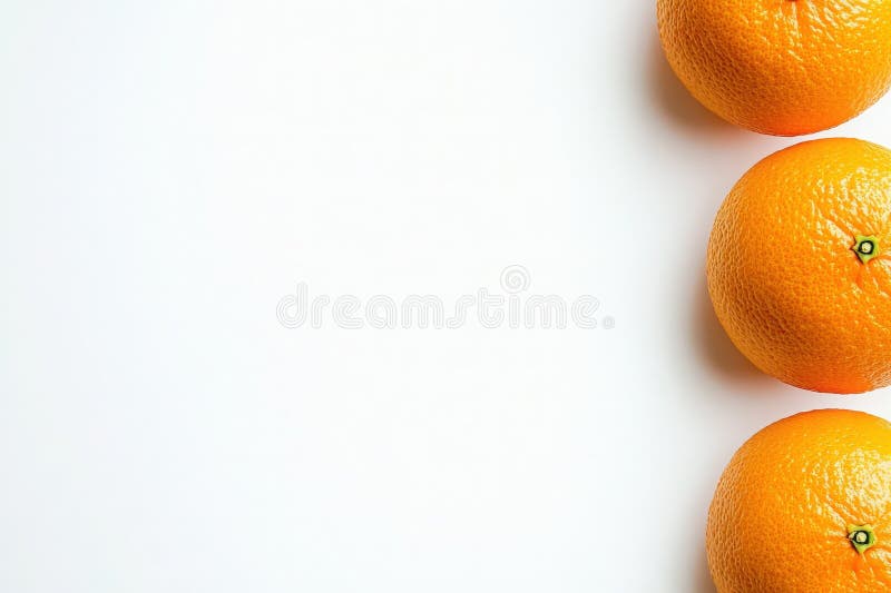 Fresh and Vibrant Oranges Arranged Neatly on a Clean White Background ...