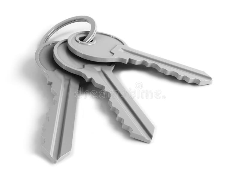 Three keys stock illustration. Illustration of lock, apartment - 18253860
