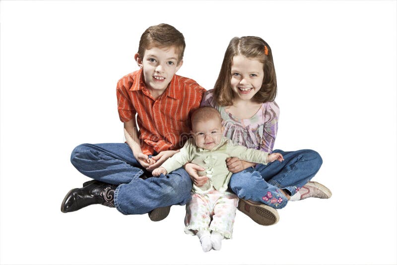 Three kids stock image. Image of infant, people, love - 12344281