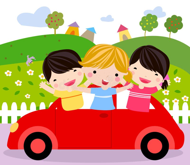 Three kids stock vector. Illustration of white, noisy - 9259759