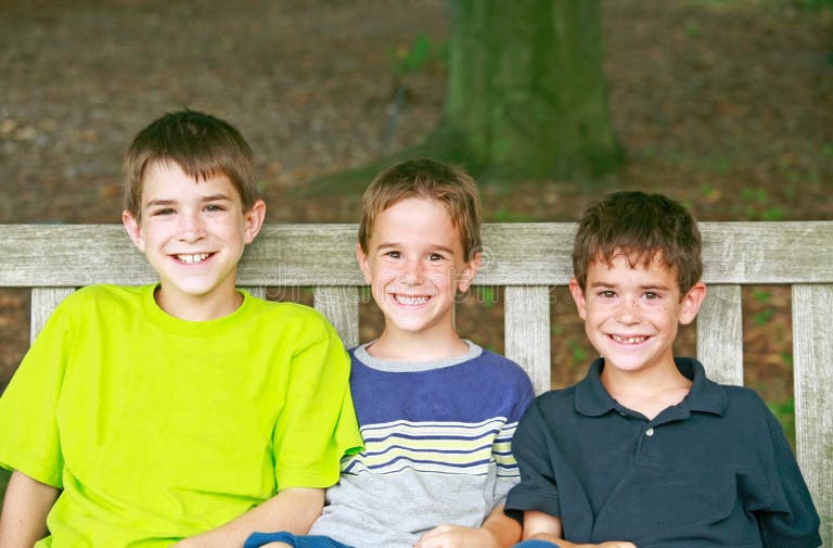 Three Kids stock photo. Image of companionship, family - 4081120