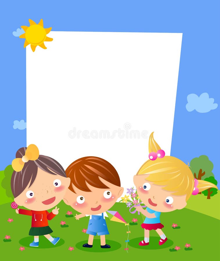 Kids frame stock vector. Illustration of child, friendship - 27421212