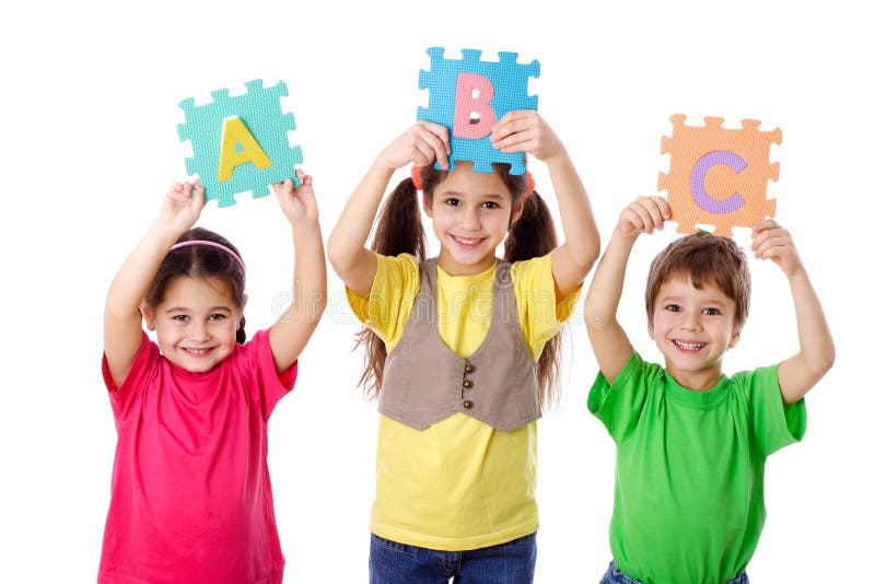 Children Learning Fun Kids Alphabet ABC Letters Stock Image - Image of ...