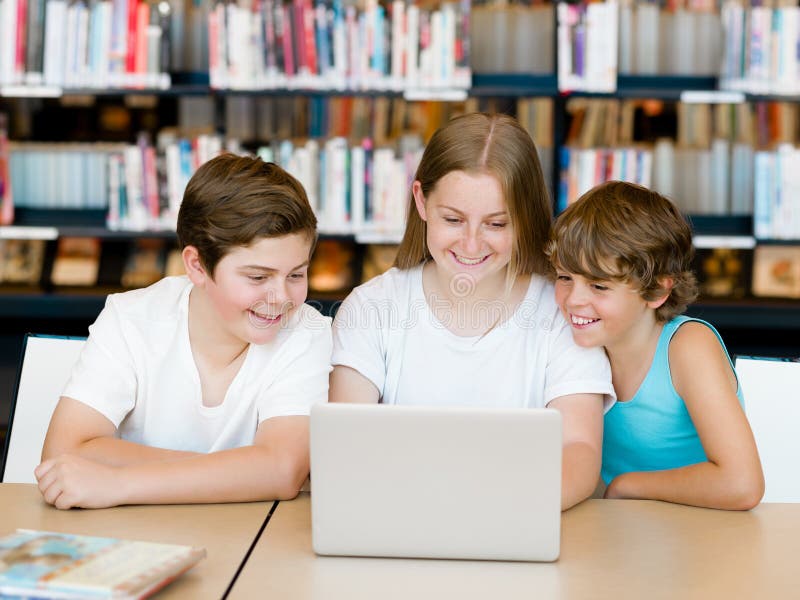 Students with Books Preparing To Exam in Library Stock Image - Image of ...