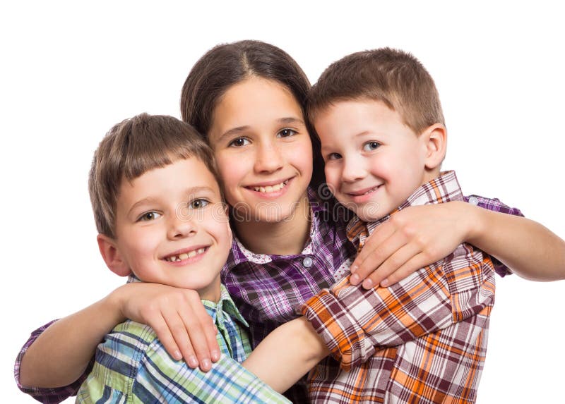 Three kids together stock image. Image of little, happiness - 53970761