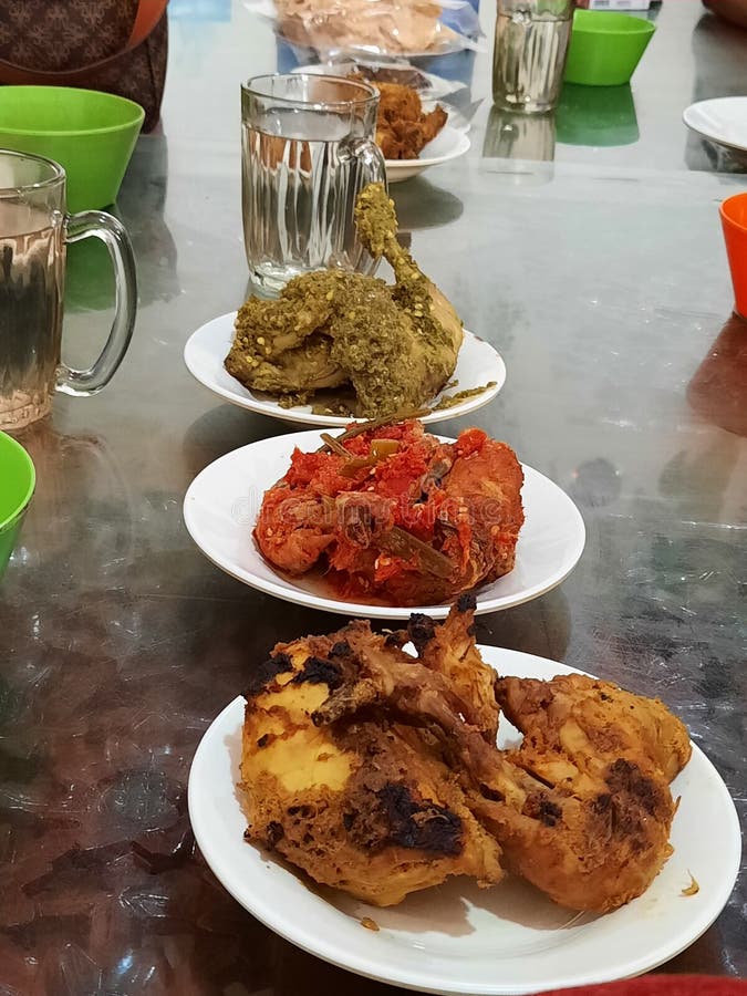 Three Kind of Traditional Food from Chicken Stock Image - Image of ...