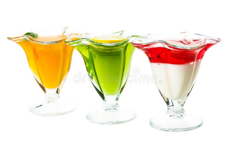Three kinds of of jelly stock image. Image of soft, bright - 48825781