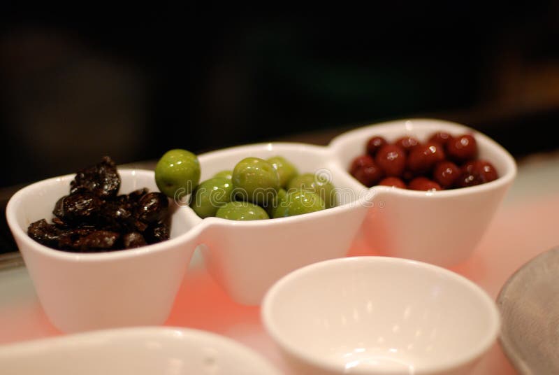 Three Kinds of Olives stock image. Image of olives, dishes - 5254075