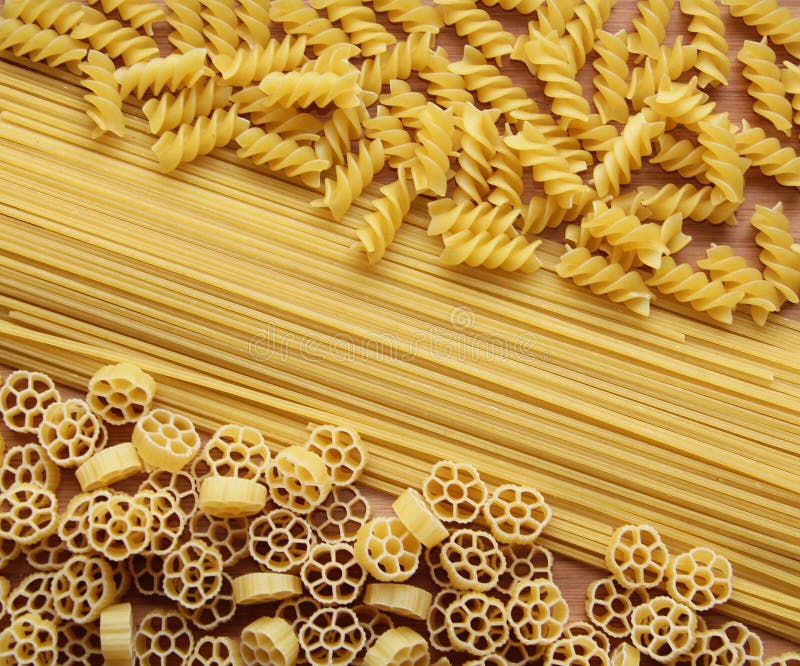 Three Kinds of Pasta stock photo. Image of groop, meal - 23806886