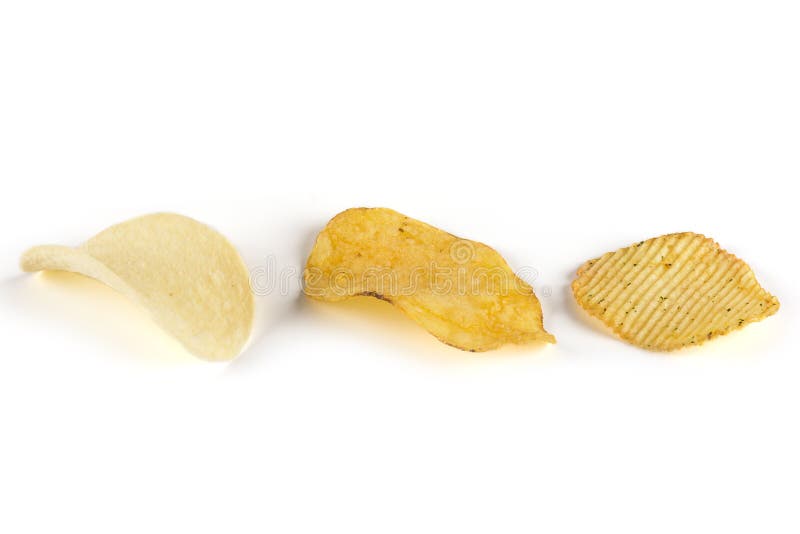 Three Kinds of Potato Chips Stock Photo - Image of crisps, food: 69001676