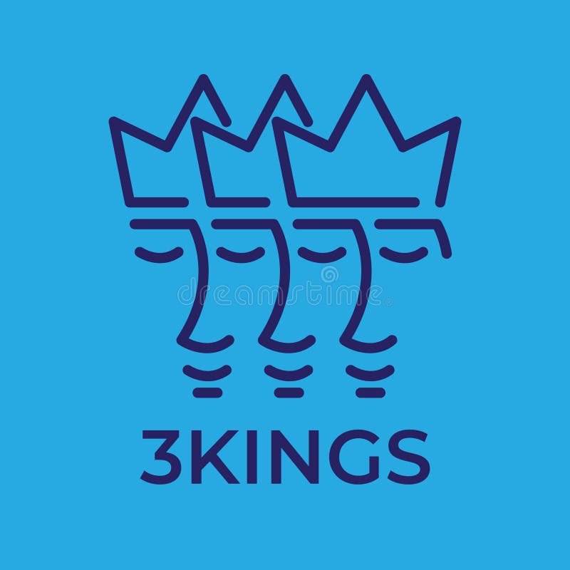 Three King Faces Logo Vector Illustration Stock Vector - Illustration ...