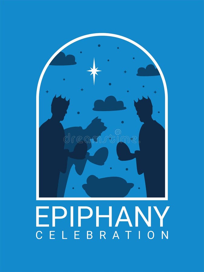 Three Kings Day Poster for Epiphany Celebration Greeting Stock ...