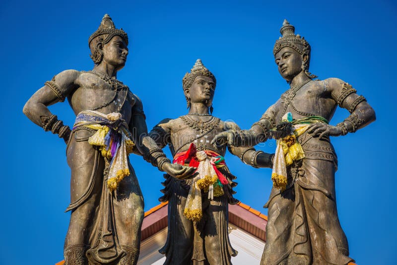 The Three Kings Monument,Chiang Mai, Thailand. Editorial Photography ...