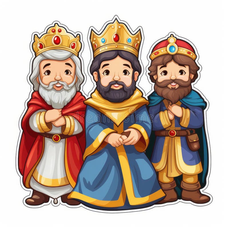 We Three Kings Religious Sticker for Christmas Stock Illustration ...