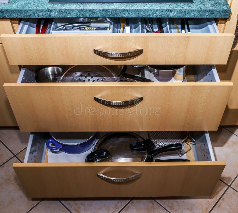 Three Kitchen Tray Boxes for Utensil Stock Image - Image of knife, tool ...