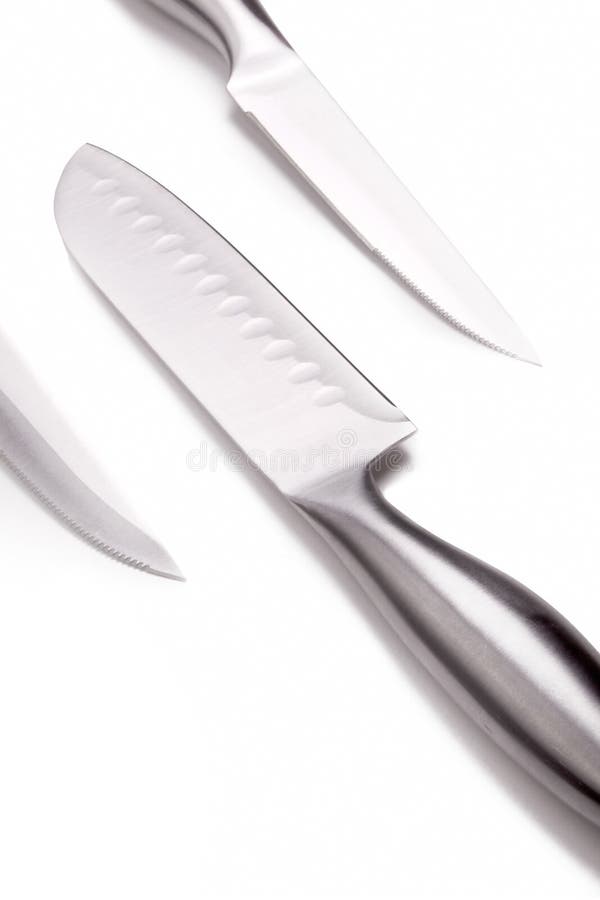 Three knifes stock image. Image of kitchen, steel, equipment - 44444309