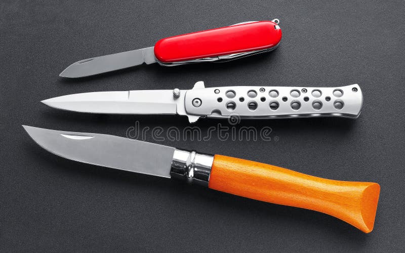 Three knives set stock image. Image of knife, blade, tool - 8380239