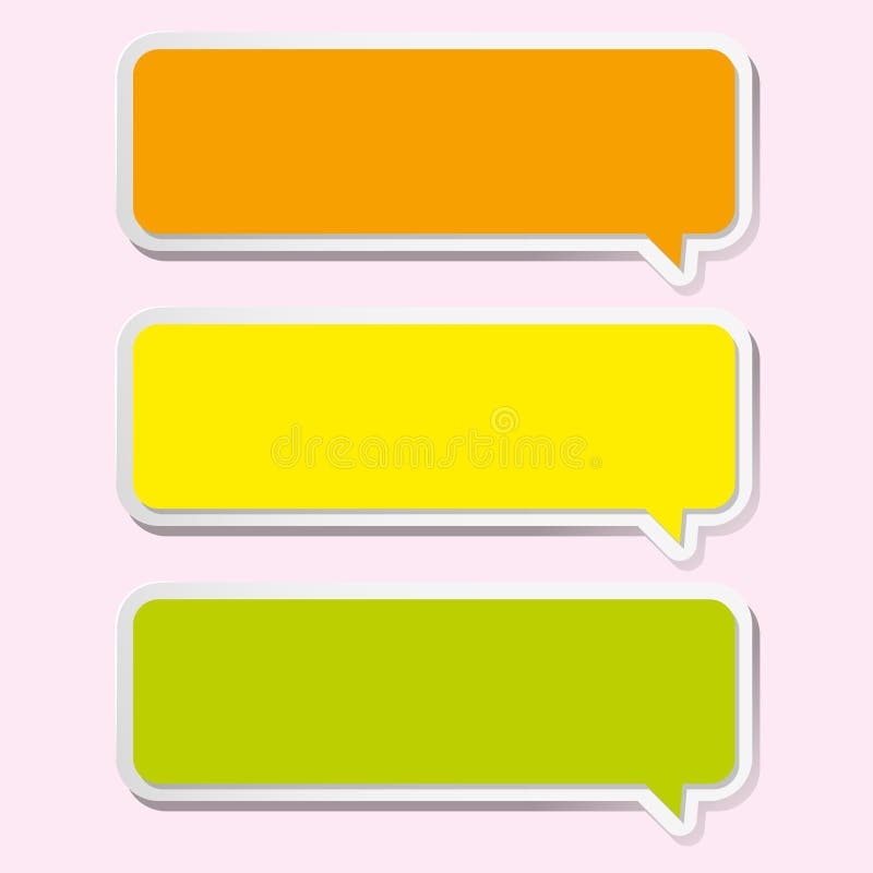 Three Labels Design in Yellow and Orange Stock Vector - Illustration of ...